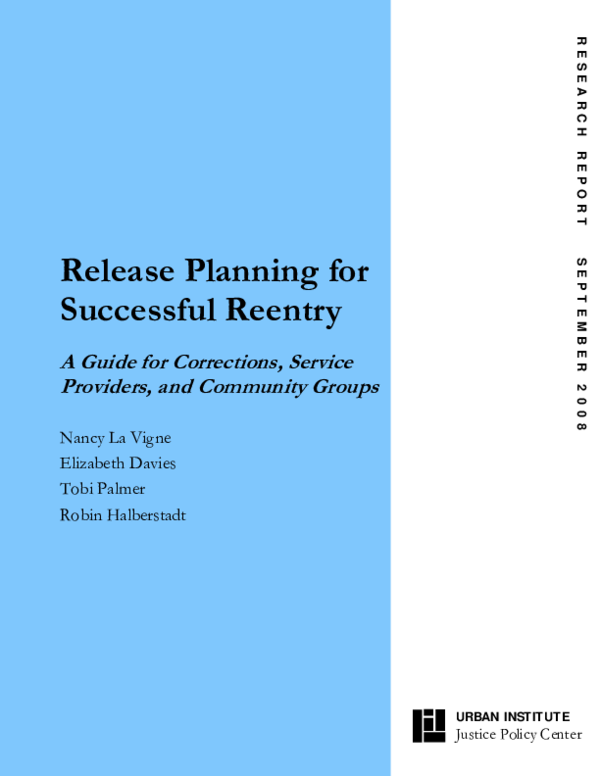 (PDF) Release Planning for Successful Reentry A Guide for Corrections ...