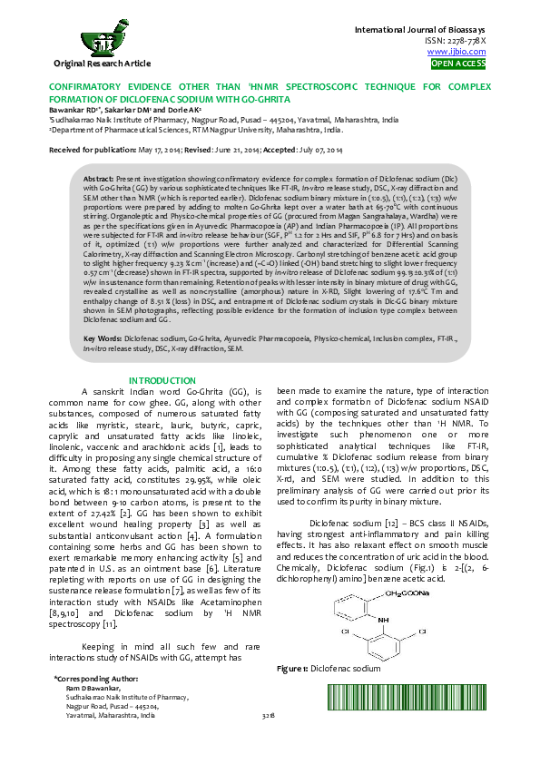 (PDF) CONFIRMATORY EVIDENCE OTHER THAN 1HNMR SPECTROSCOPIC TECHNIQUE ...