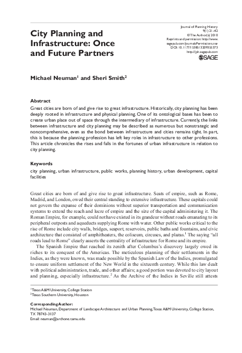(PDF) City Planning and Infrastructure