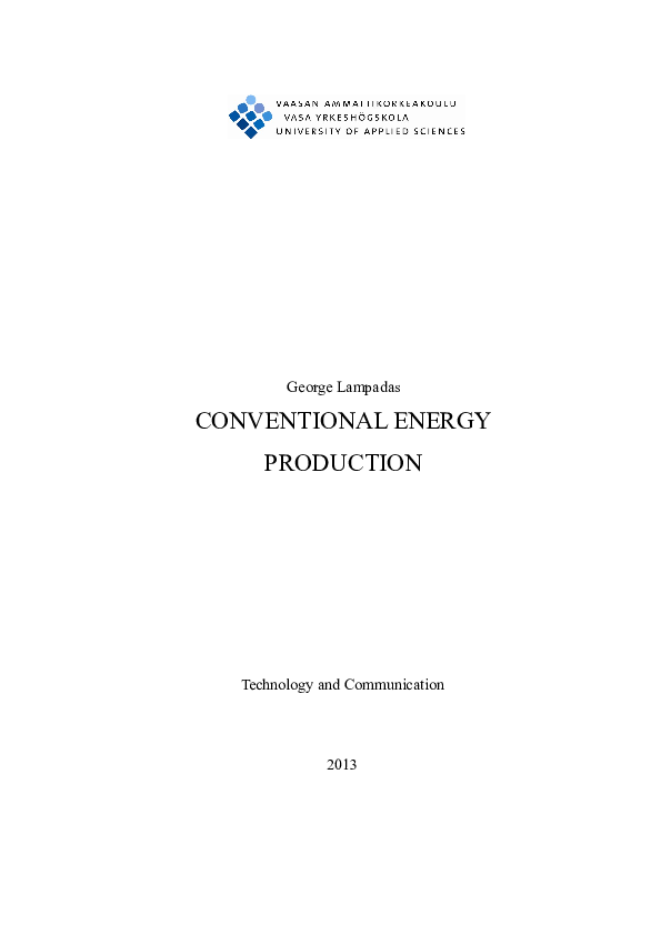 (DOC) Conventional Energy Production