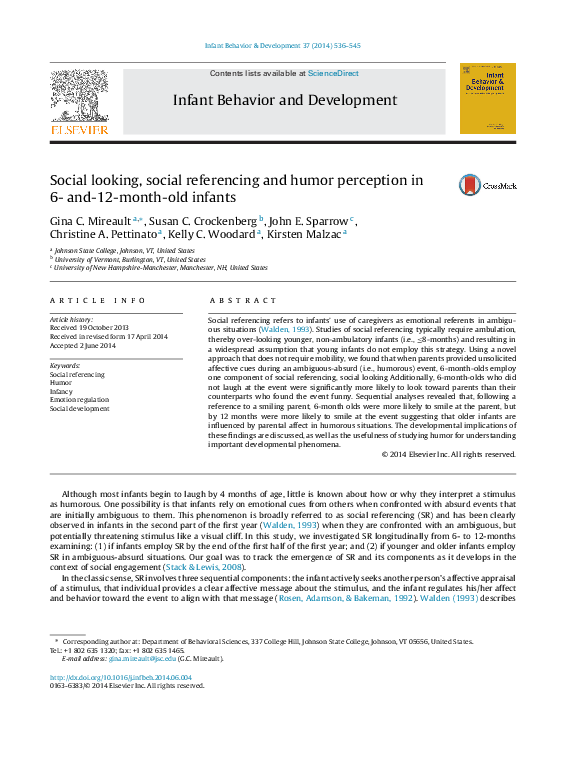PDF Social Looking Social Referencing And Humor Perception In 6 And pdf-social-looking-social-referencing-and-humor-perception-in-6-and