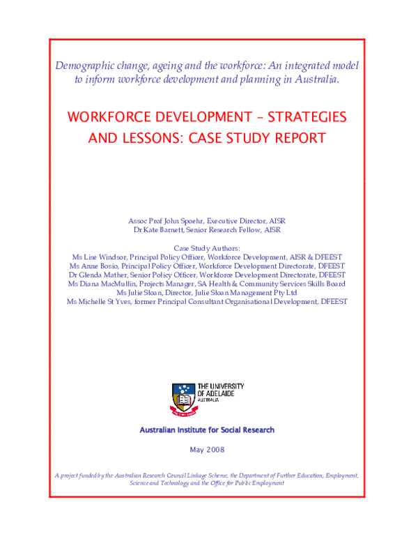 (PDF) Demographic change, ageing and the workforce: An integrated model ...