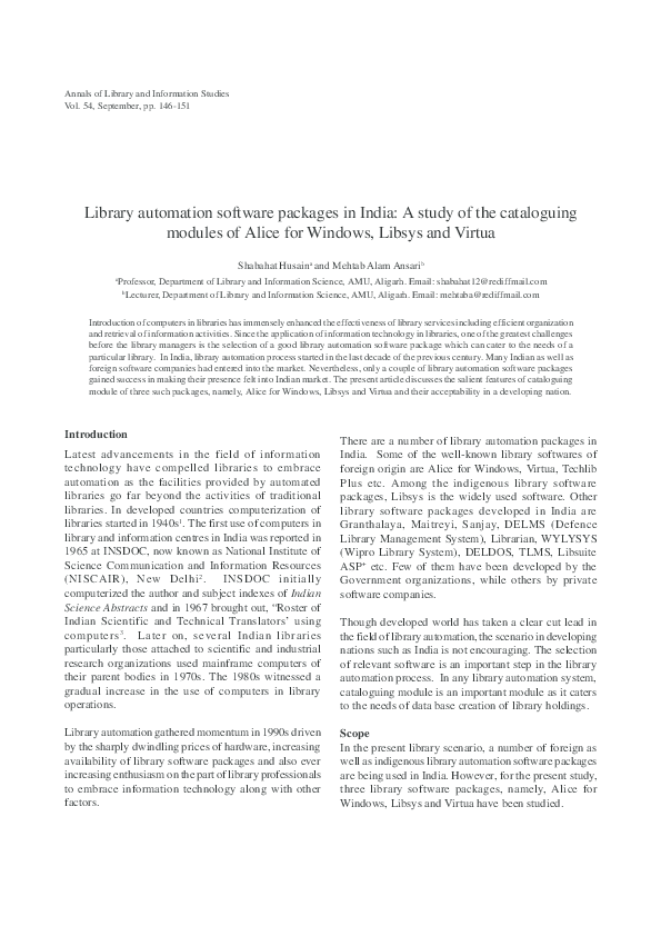 (PDF) Hardware and Software Selection for Library Automation | geraldine torbeso - Academia.edu