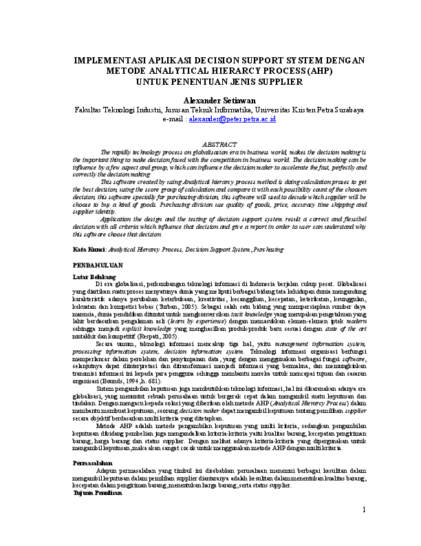 (PDF) Jurnal DSS-AHP