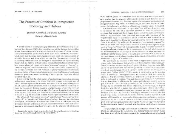 (PDF) The Process of Criticism in Interpretive Sociology and History