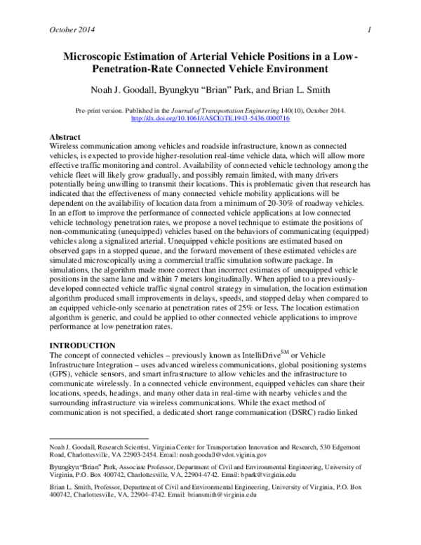Pdf A Calibration And Validation Procedure For Microscopic Simulation