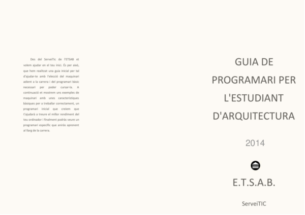 (PDF) Guia de programari per l'estudiant d'Arquitectura