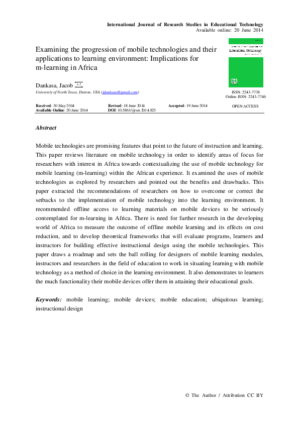 (PDF) Examining the progression of mobile technologies and their ...