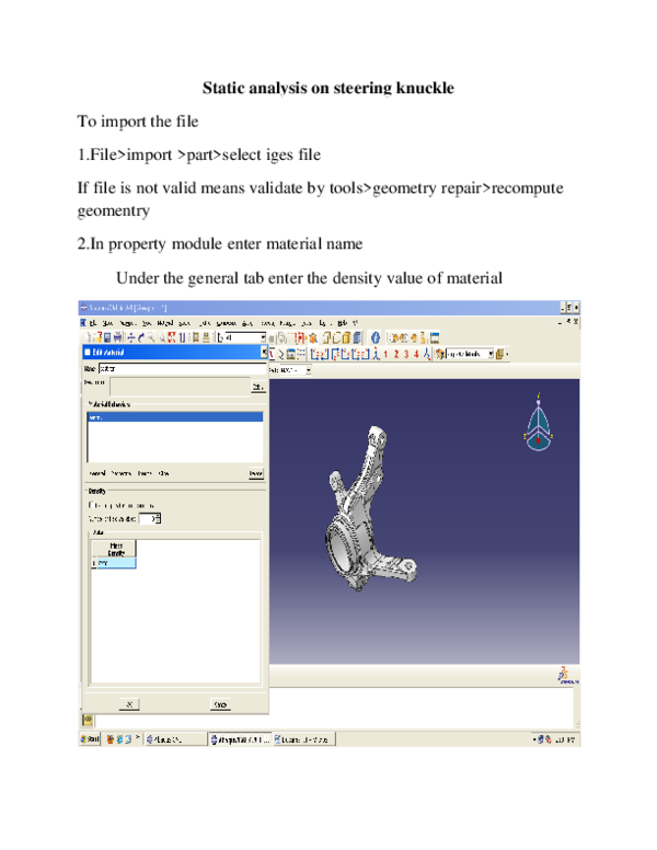 (DOC) static analysis on steering knuckle