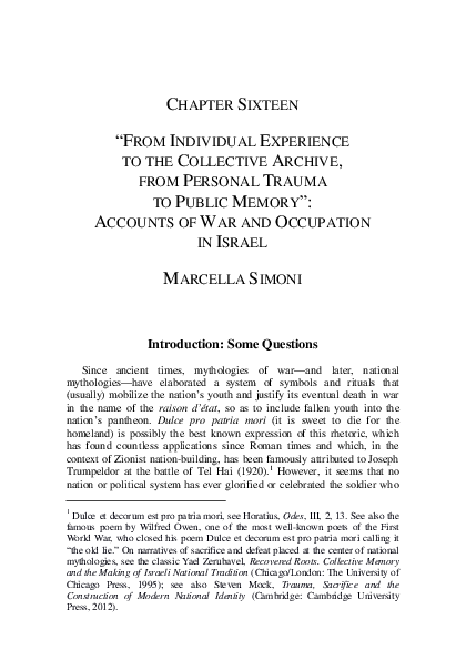 (PDF) “«From individual experience to the collective archive, from ...