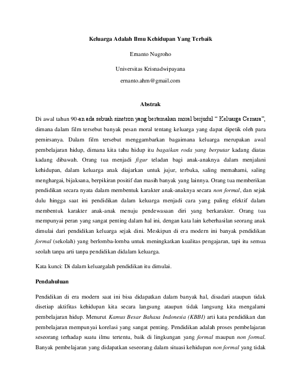 (DOC) paper narasi dengan format artikel ilmiah