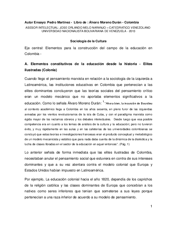 (PDF) Pensamiento o filosofía colonial y decolonial en la educación