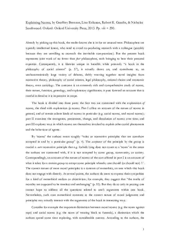 (PDF) Review of Brennan, Eriksson, Goodin, and Southwood, "Explaining ...