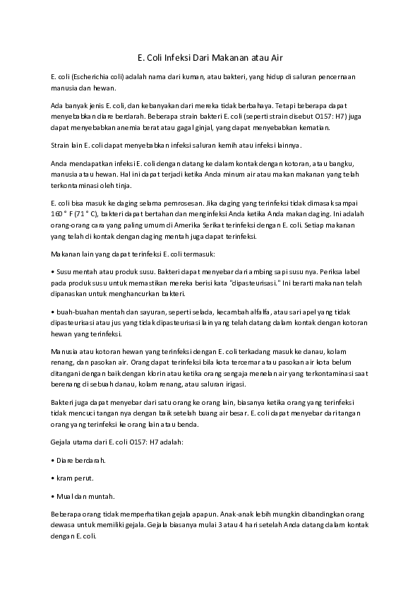 (DOC) E Coli infeksi