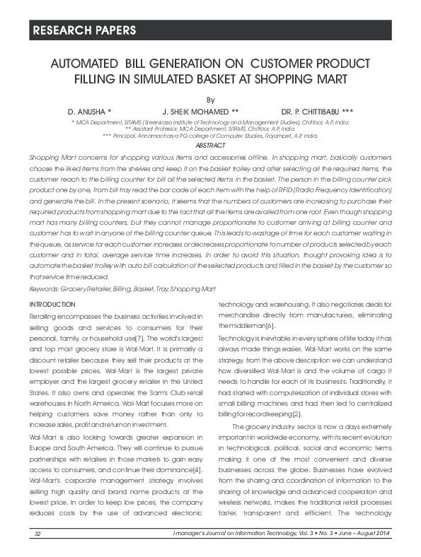 (PDF) AUTOMATED BILL GENERATION ON CUSTOMER PRODUCT FILLING IN ...