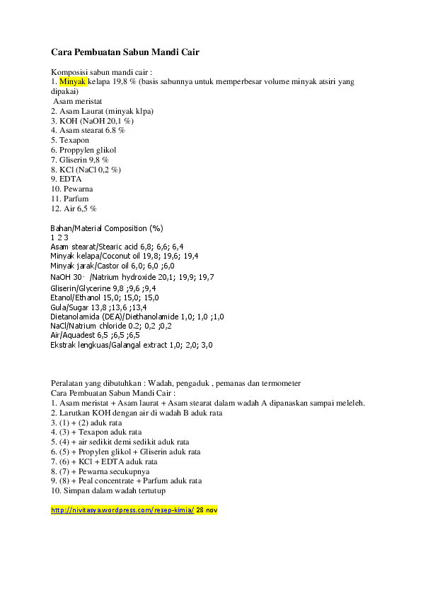 (PDF) Formula sabun | Nia ayu suri - Academia.edu