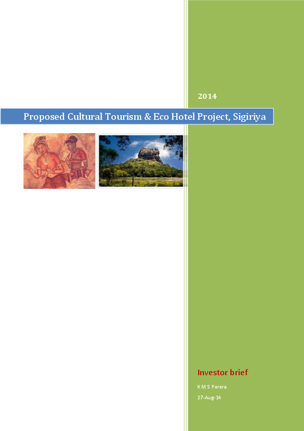 (PDF) Tourist Hotel Project in Sri Lanka - a Proposal