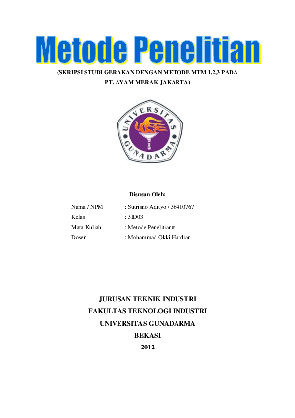 Doc Metode Penelitian Mtm