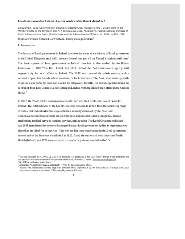 (PDF) Local Government in Ireland (2010)