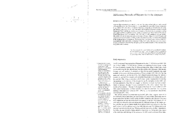 (PDF) Maluwana, Pinnacle of Wayana Art in the Guyanas