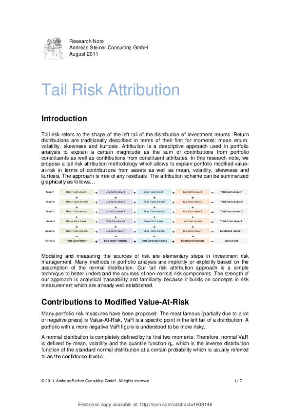 (PDF) Tail risk attribution