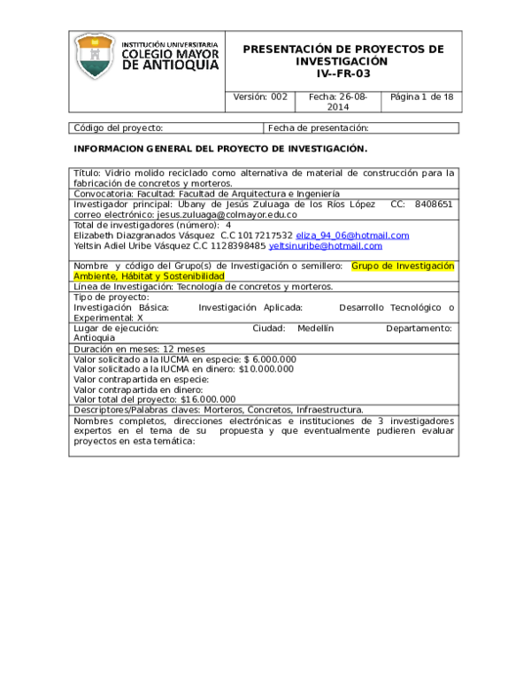 (DOC) Código del proyecto
