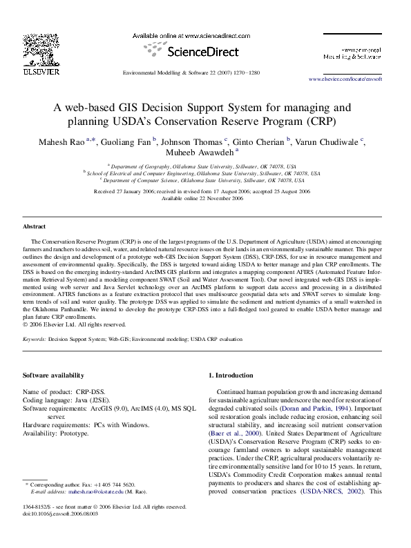 (PDF) Spatial Decision Support System for Biodiversity Conservation Prioritization: A Case Study ...