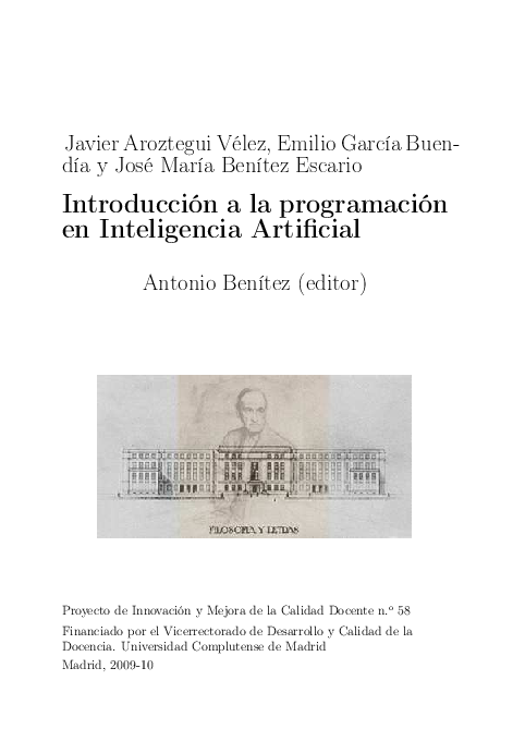 (PDF) Introducción a la programación en Inteligencia Artificial