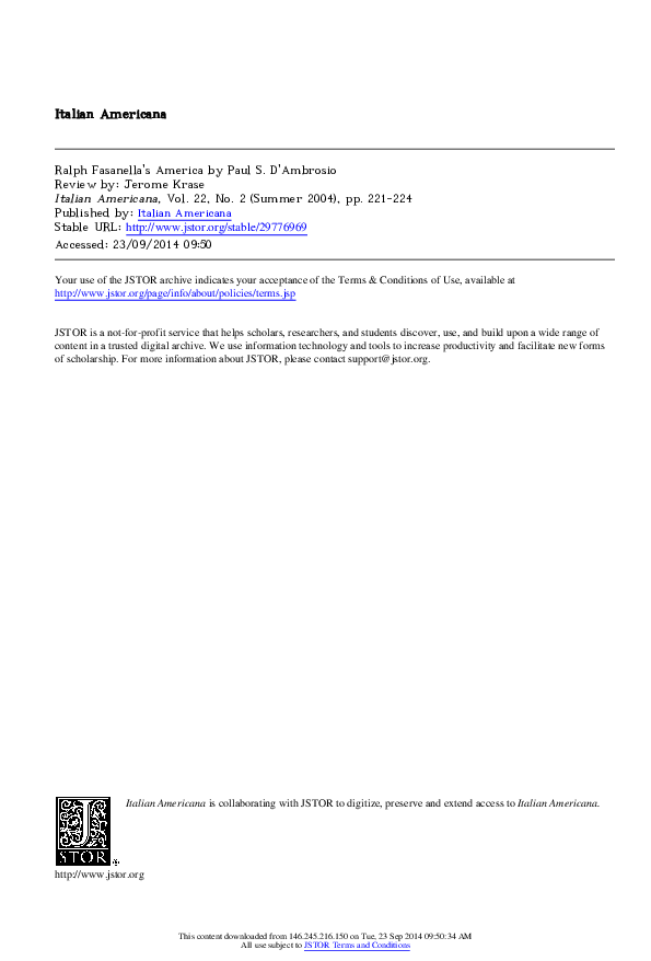 (PDF) REV: Ralph Fasanella's America by Paul S. D'Ambrosio. Cooperstown ...