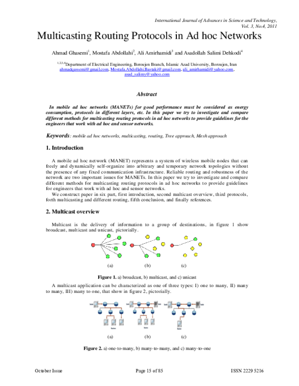 Pdf Multicasting Routing Protocols In Ad Hoc Networks 6904