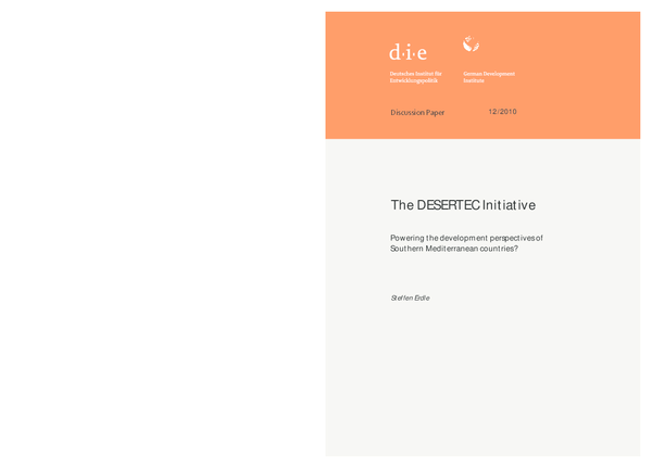 (PDF) 2/2010 Discussion Paper The DESERTEC Initiative Powering the ...