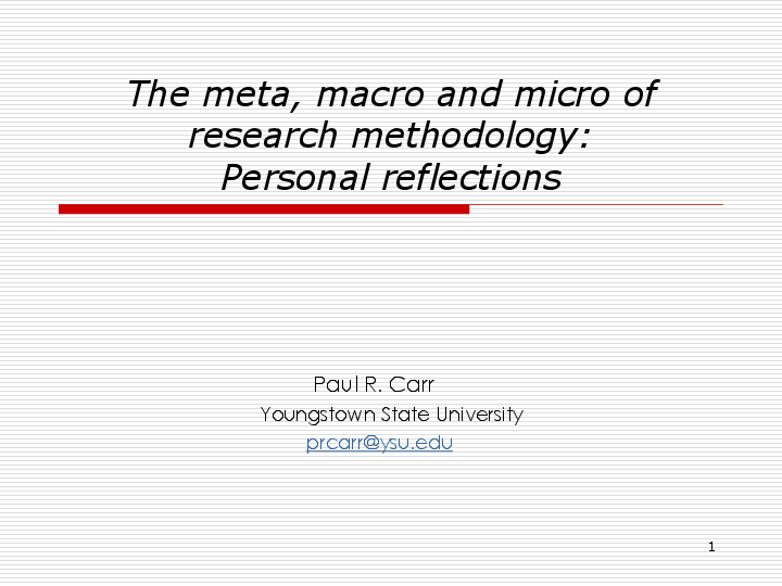 (PPT) The meta, macro and micro of research methodology: Personal ...