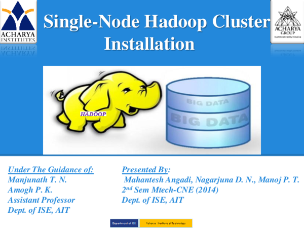 Single Node Hadoop Cluster Installation Bigdata Community