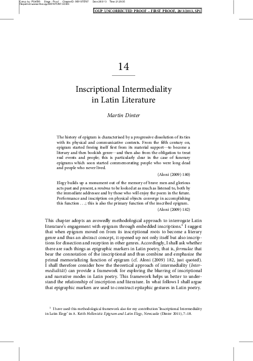 (PDF) Inscriptional Intermediality