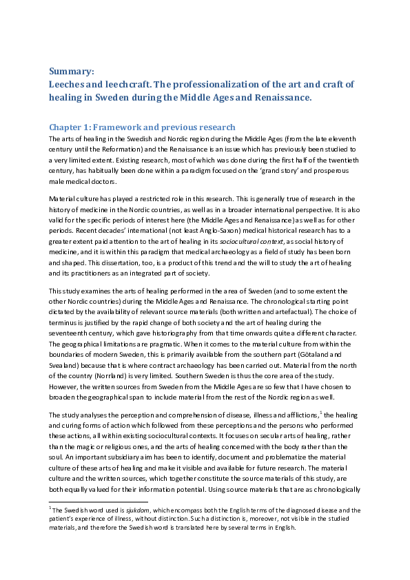 (PDF) Leeches and leechcraft. The professionalization of the art and ...