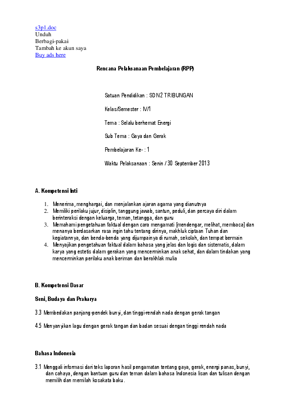 (DOC) PEMBELAJARAN SENIN