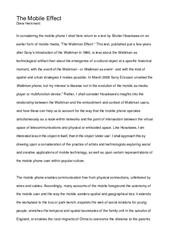 (PDF) The Mobile Effect