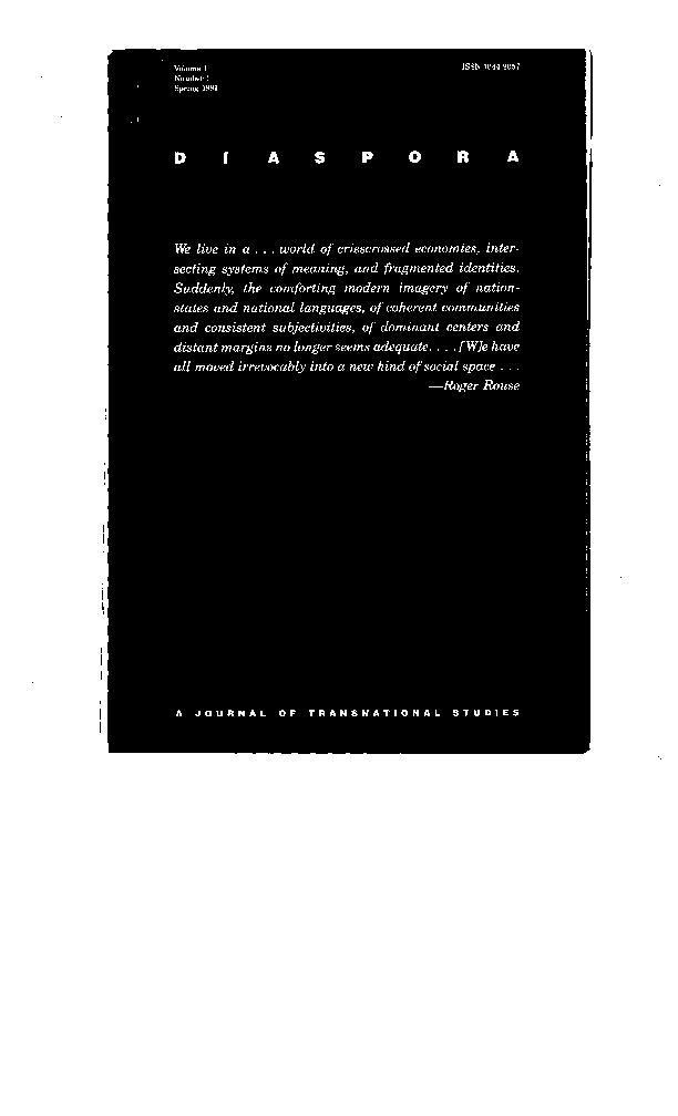 (PDF) Diasporas in Modern Societies: Myths of Homeland and Return ...