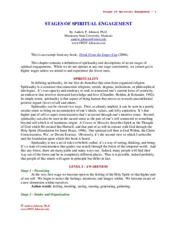 (PDF) STAGES OF SPIRITUAL ENGAGEMENT