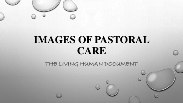 (PPT) IMAGES OF PASTORAL CARE