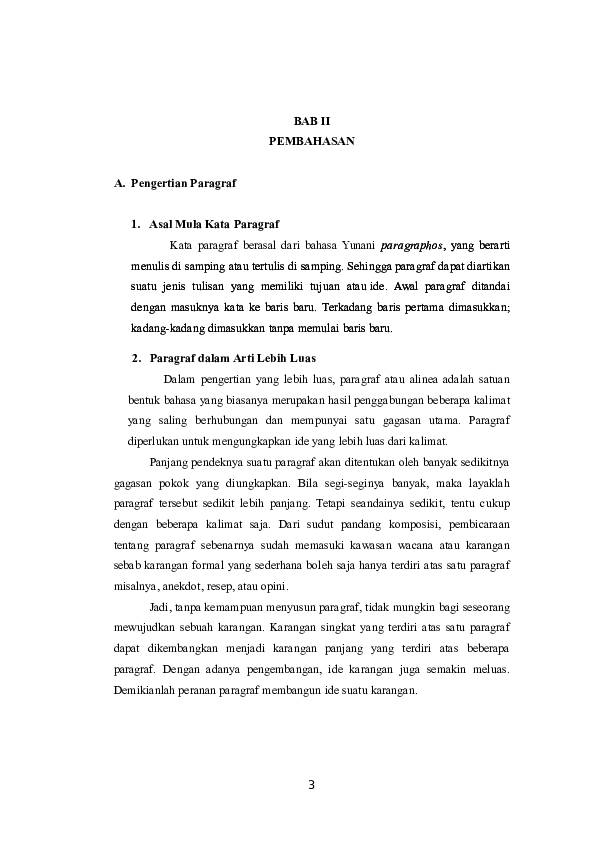 (DOC) Alinea / Paragraf