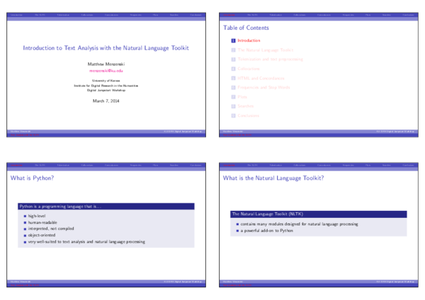 (PDF) Introduction to Text Analysis with the Natural Language Toolkit