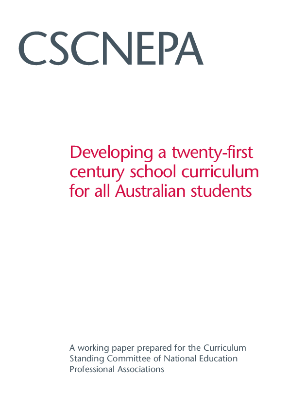 (PDF) CSCNEPA Developing a twenty-first century school curriculum for ...