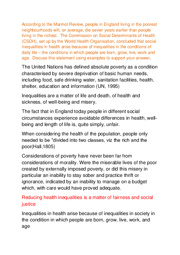 (DOC) According to the Marmot Review