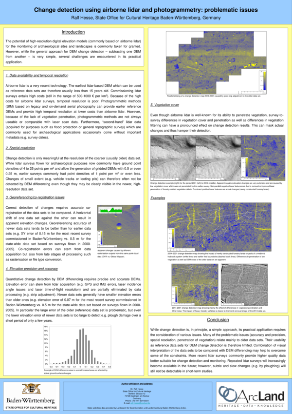 (PDF) Change detection using airborne lidar and photogrammetry: problematic issues