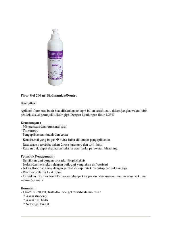 (DOC) Flour Gel 200 ml Biodinamica#Neutro Bottom of Form Description