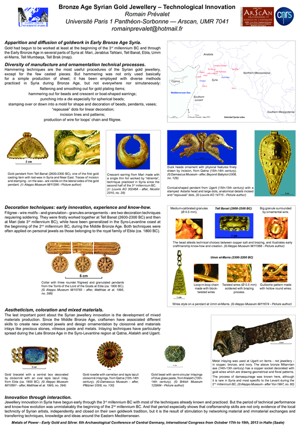 Bronze Age Syrian Gold Jewellery – Technological Innovation