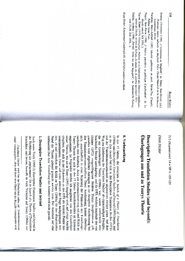 (PDF) "Descriptive translation studies (and beyond): Überlegungen aus ...