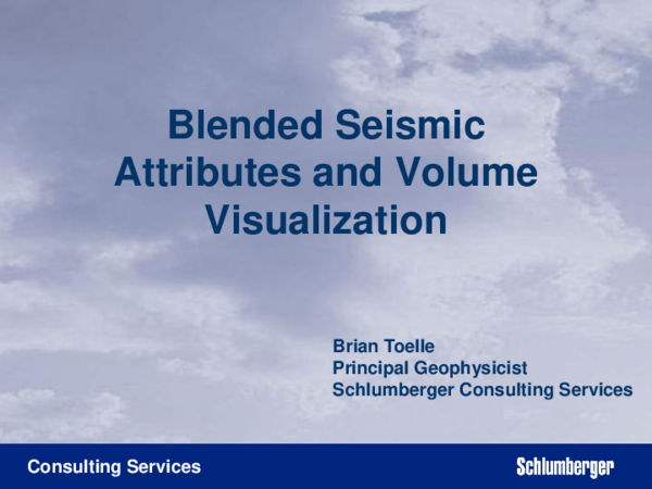 (PDF) Blended Seismic Attributes and Volume Visualization