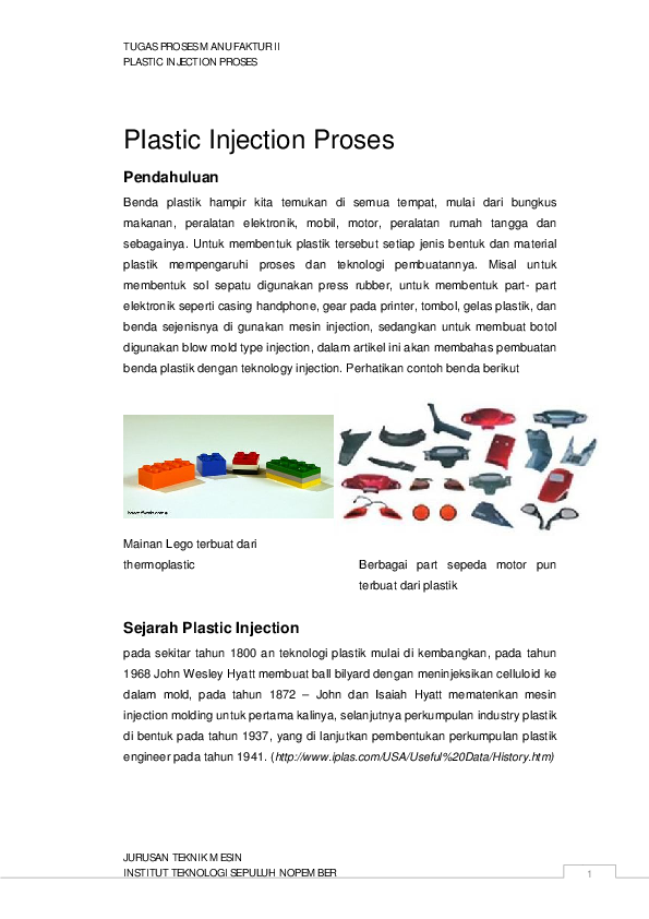 (PDF) Proses Injeksi Plastik